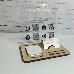 Custom Logo Social Media & Square Reader Holder Booth Display Market ...
