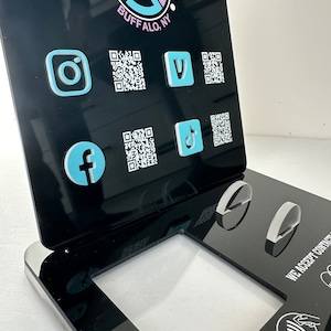 Custom Logo Social Media & Square Reader Holder Booth Display Market ...