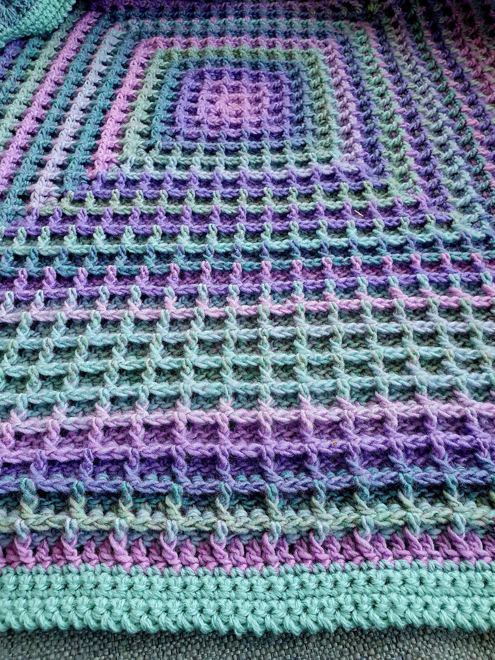 Square Squishy & Soft Crochet Baby or Lap Blanket. - Etsy
