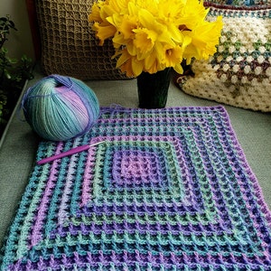 Square Squishy & Soft Crochet Baby or Lap Blanket. - Etsy