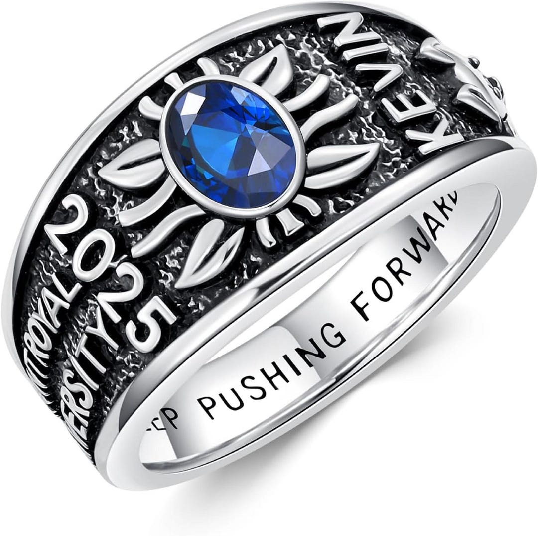 Custom High School Class Ring | Personalized With Name, Pattern ...