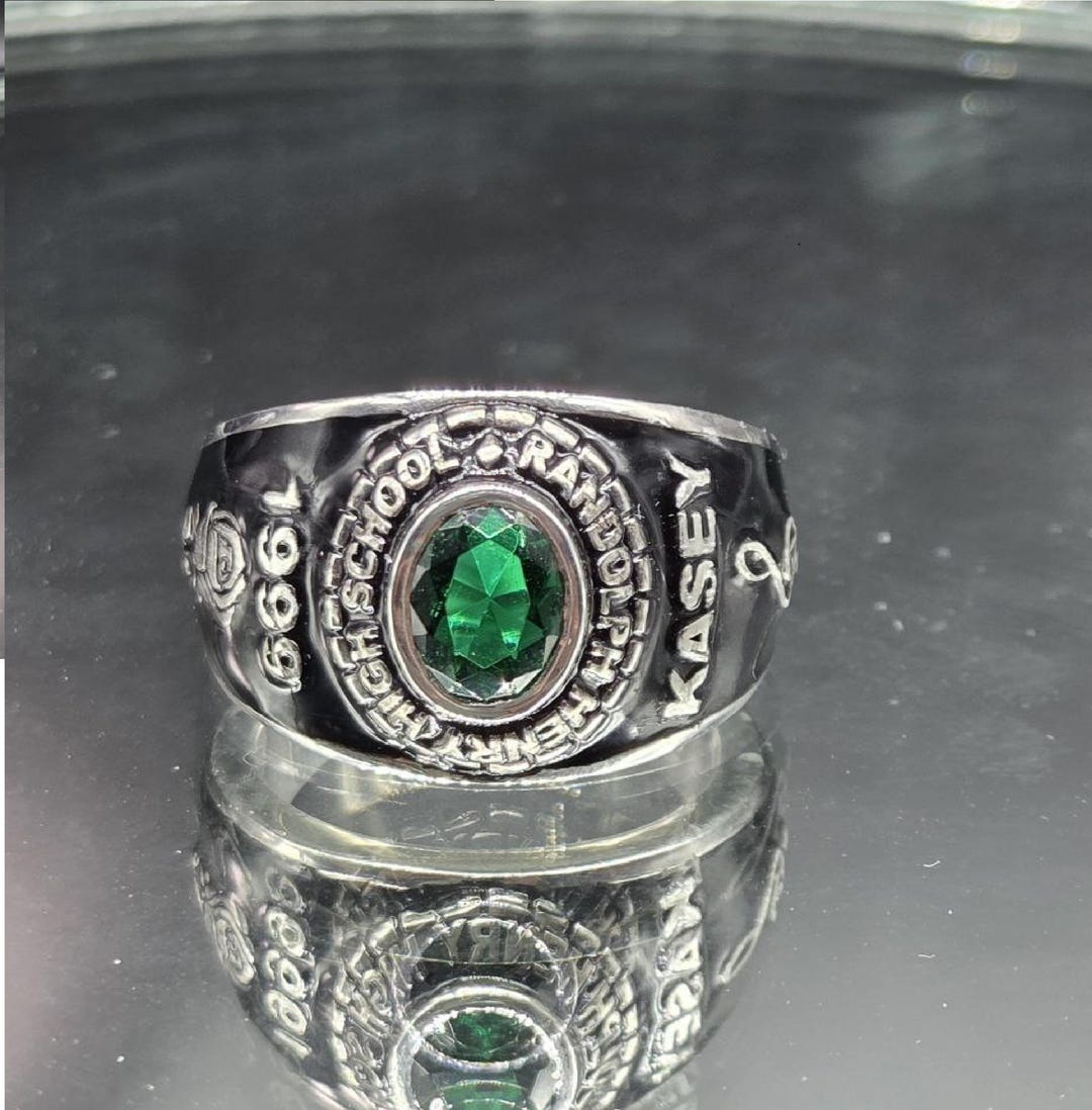 Custom High School College Class Ring for Men Sterling Silver School ...