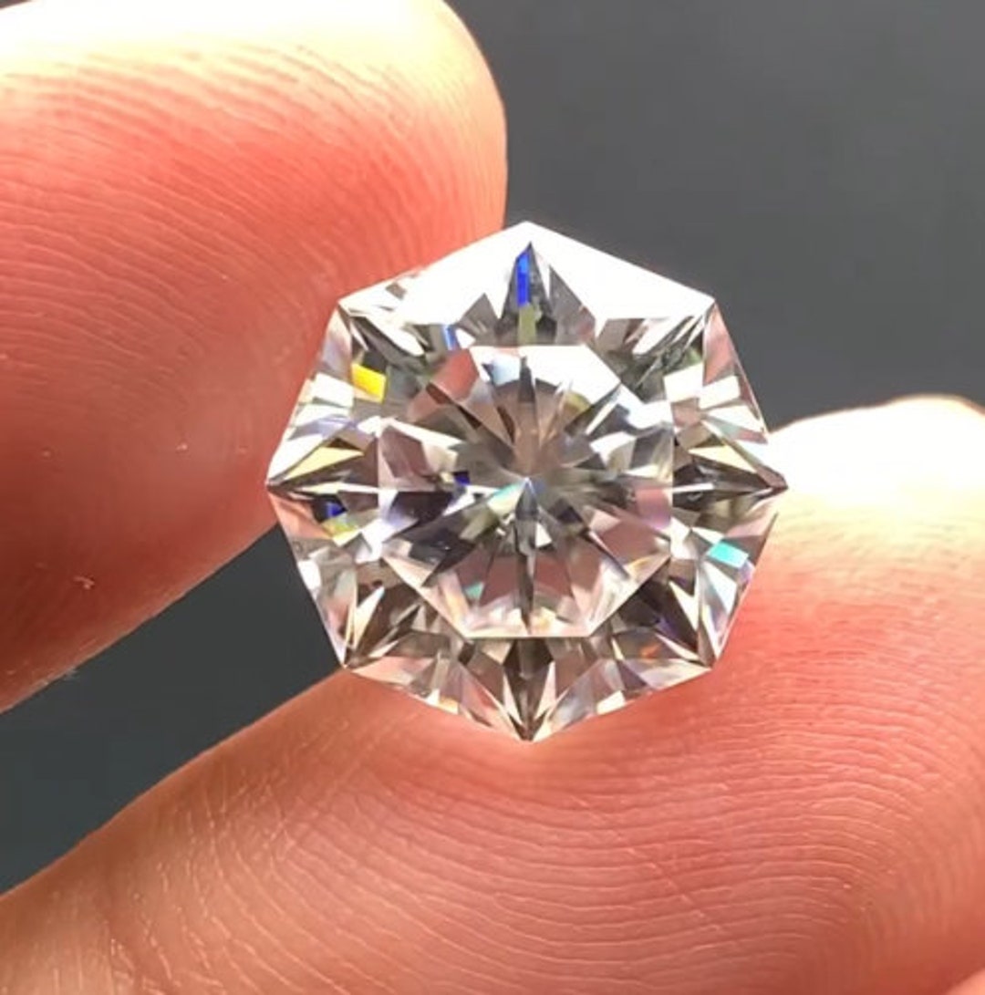 Octagon Brilliant Cut Colorless Loose Moissanite Stone, Loose Stone for ...