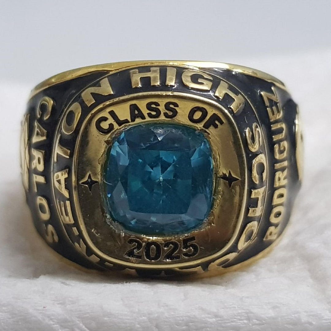Custom High School Class Ring Class of 2025 Ring Personalized School ...