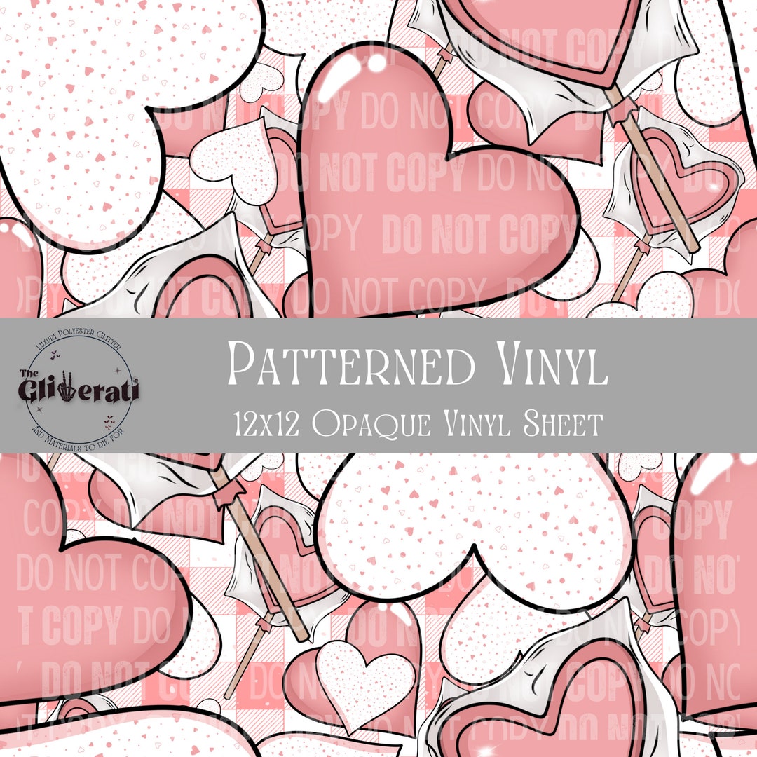 Valentine Heart Opaque Vinyl Sheet Adhesive Vinyl Sheet Printed Vinyl ...