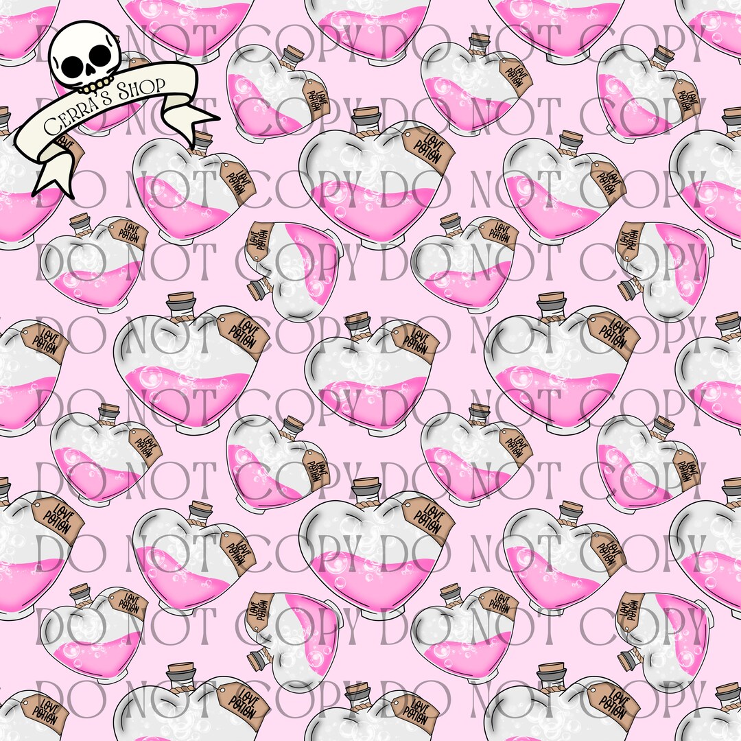 Love Potion Opaque Pattern Vinyl, Valentines Pattern Vinyl, Vday Vinyl ...