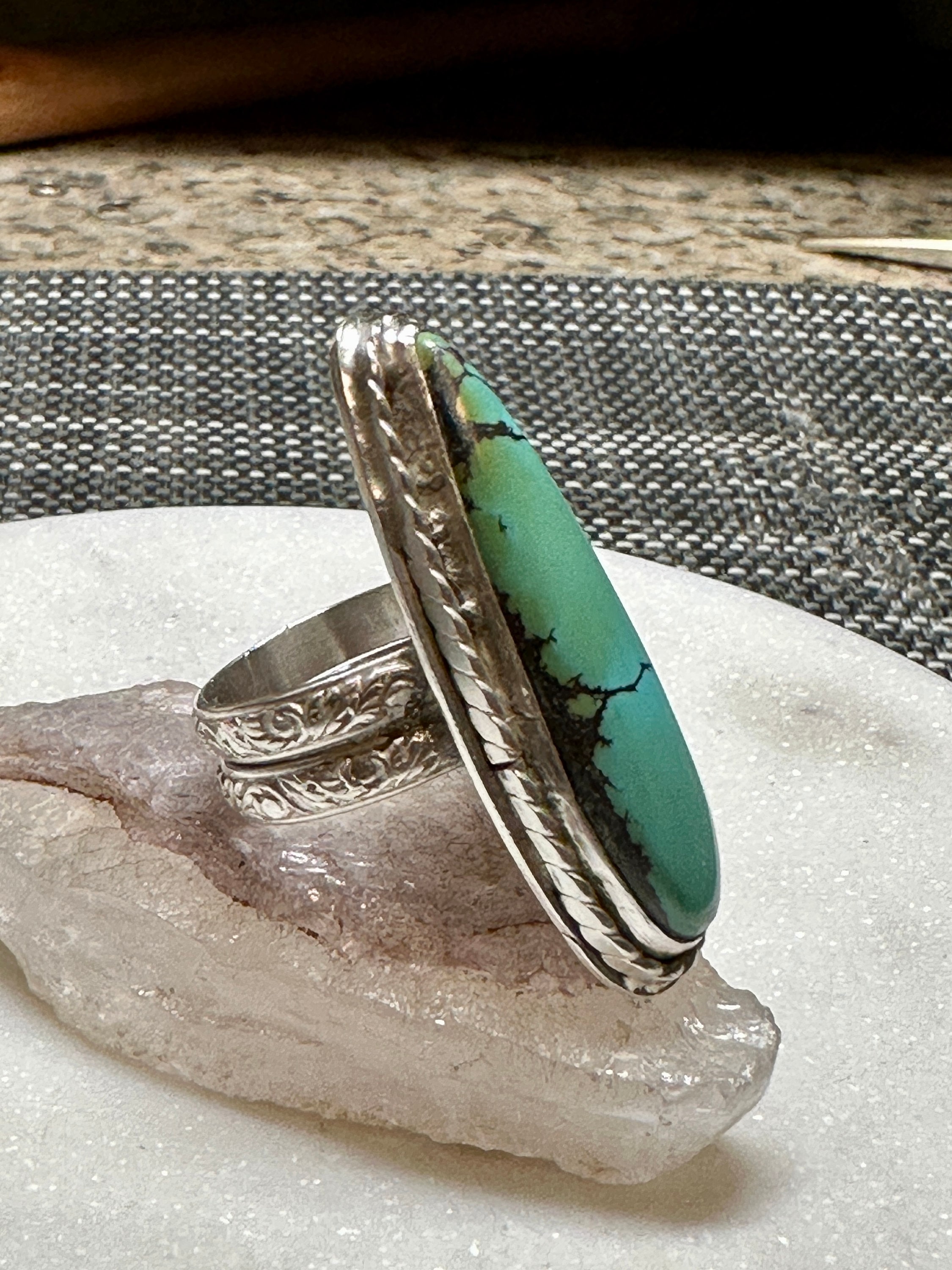 Long Turquoise Ring - Etsy