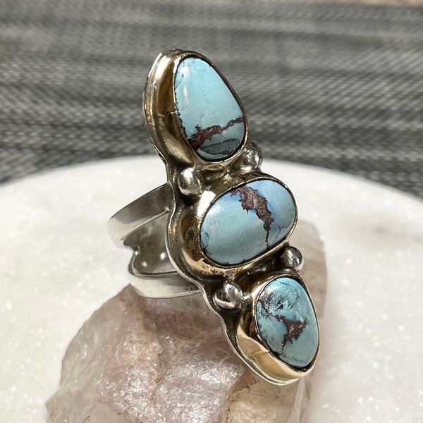 Triple Stone Ring - Etsy