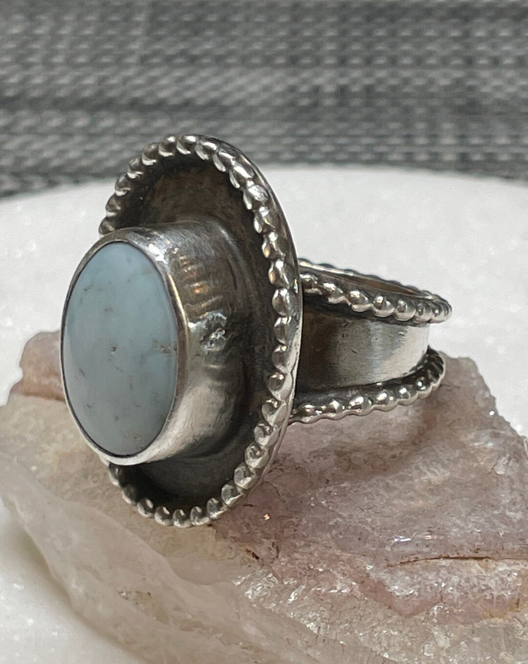 Rare Dry Creek Turquoise Shadow Box Ring - Etsy