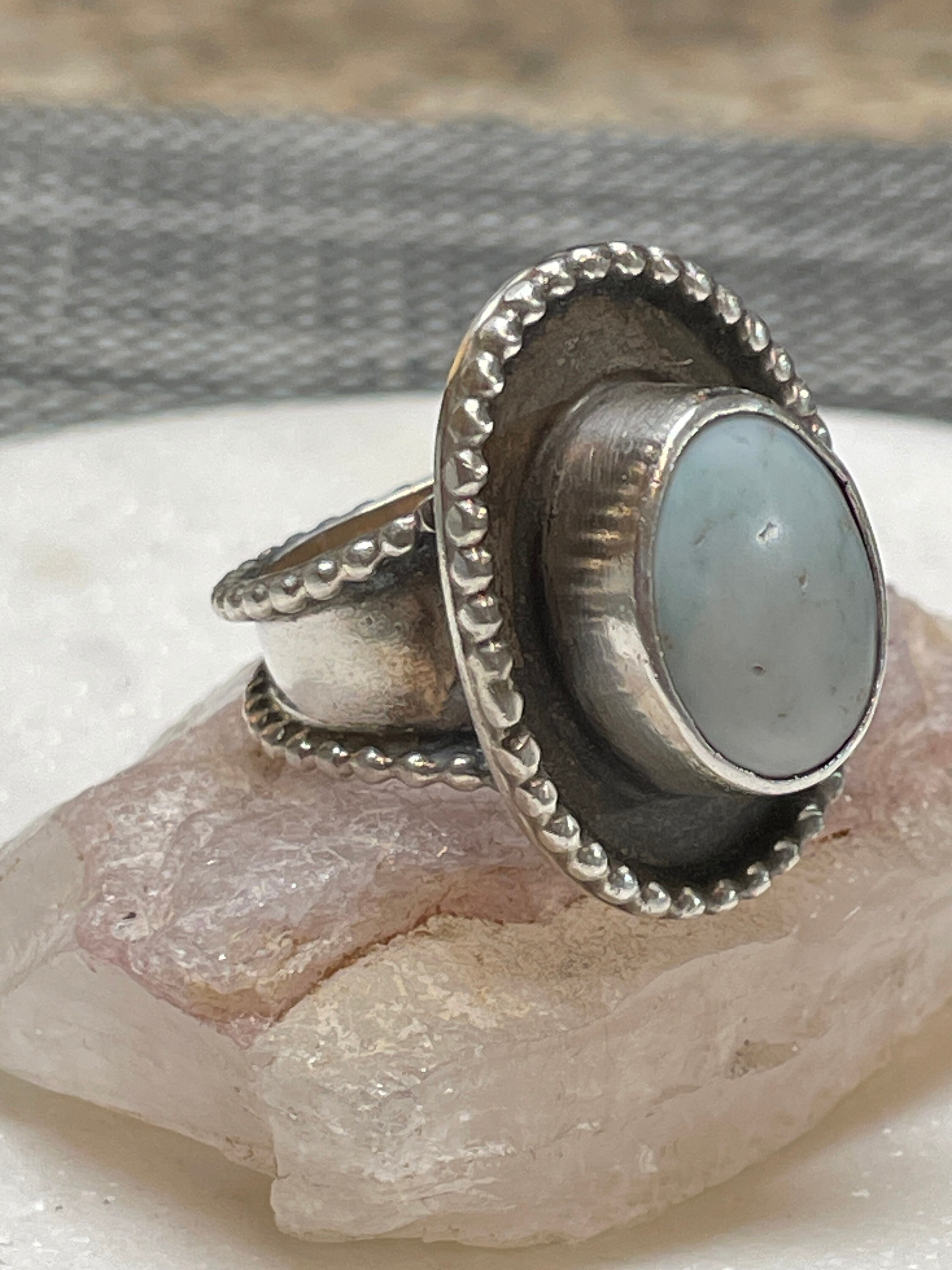Rare Dry Creek Turquoise Shadow Box Ring - Etsy