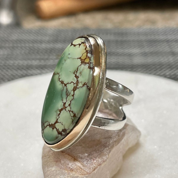 Green Turquoise Ring - Etsy