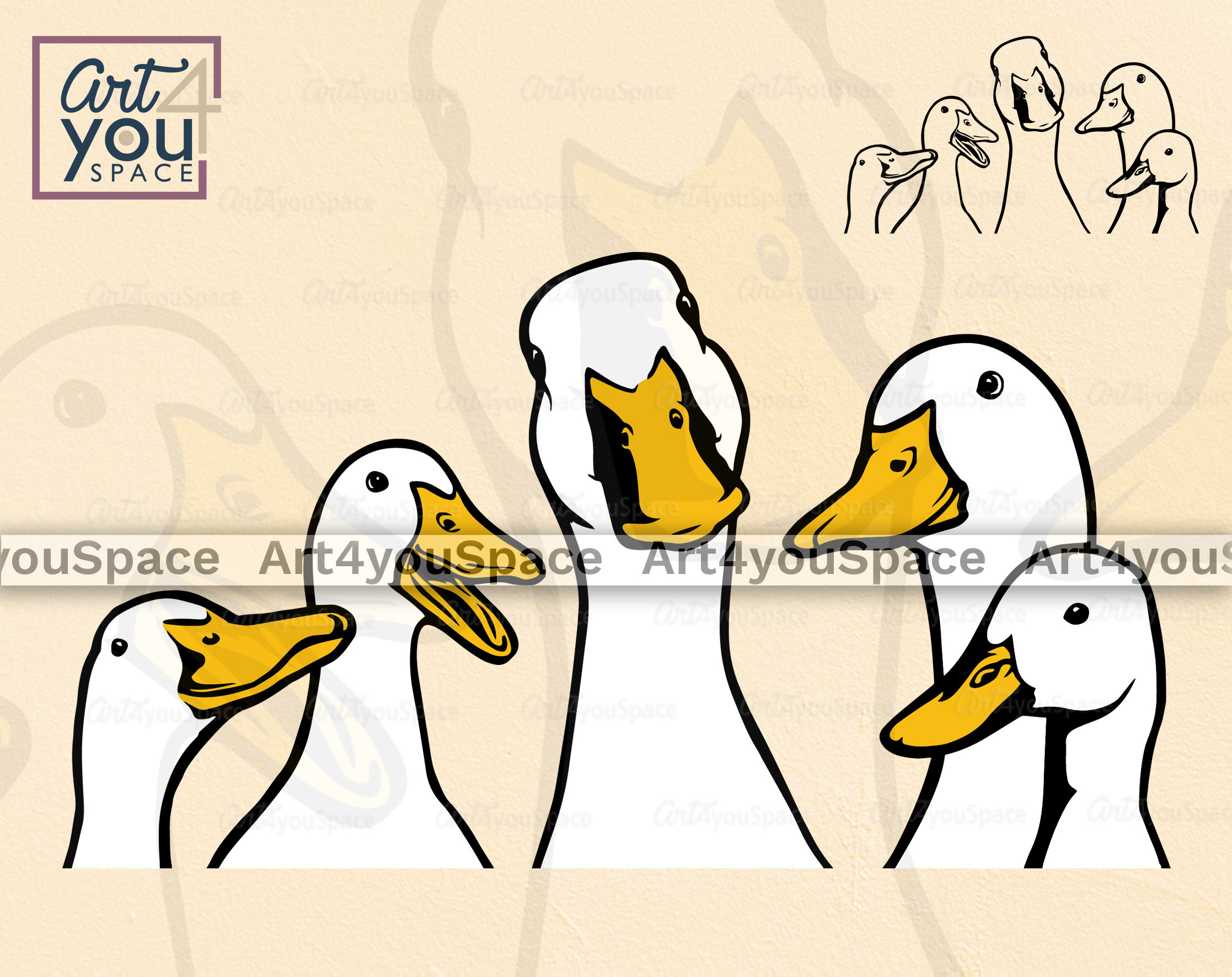 Papercraft Ducks out for a Stroll SVG Cut File Paper, Party & Kids ...