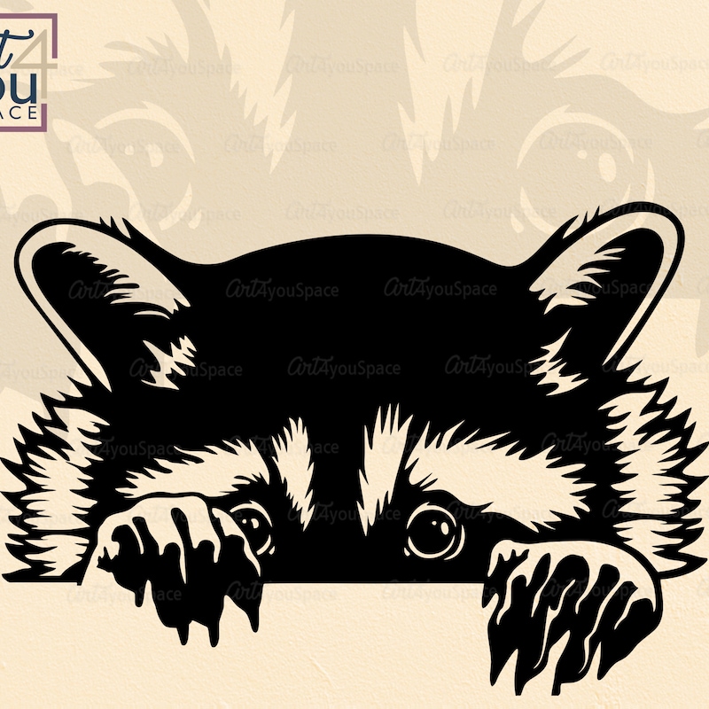 Racoon Stencil - Etsy