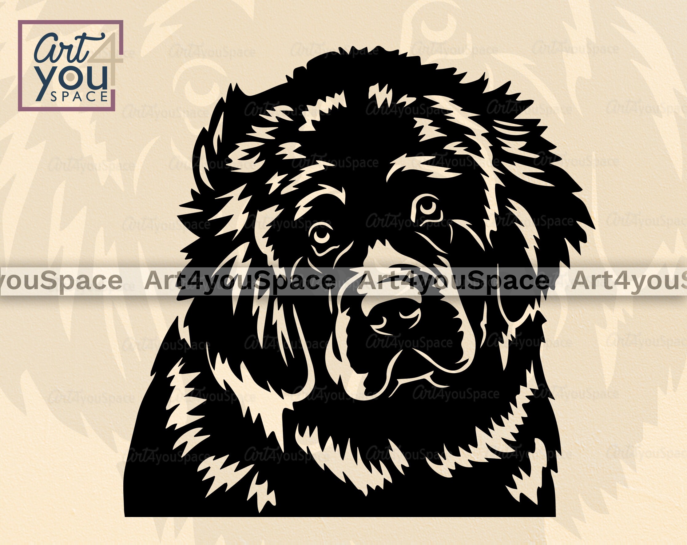 Newfoundland svg dog svg file for Cricut Newfie art Clipart | Etsy