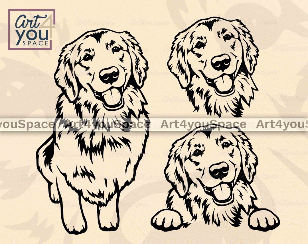 Golden Retriever SVG, Goldie Clipart, Dog Svg Files for Cricut, Funny ...