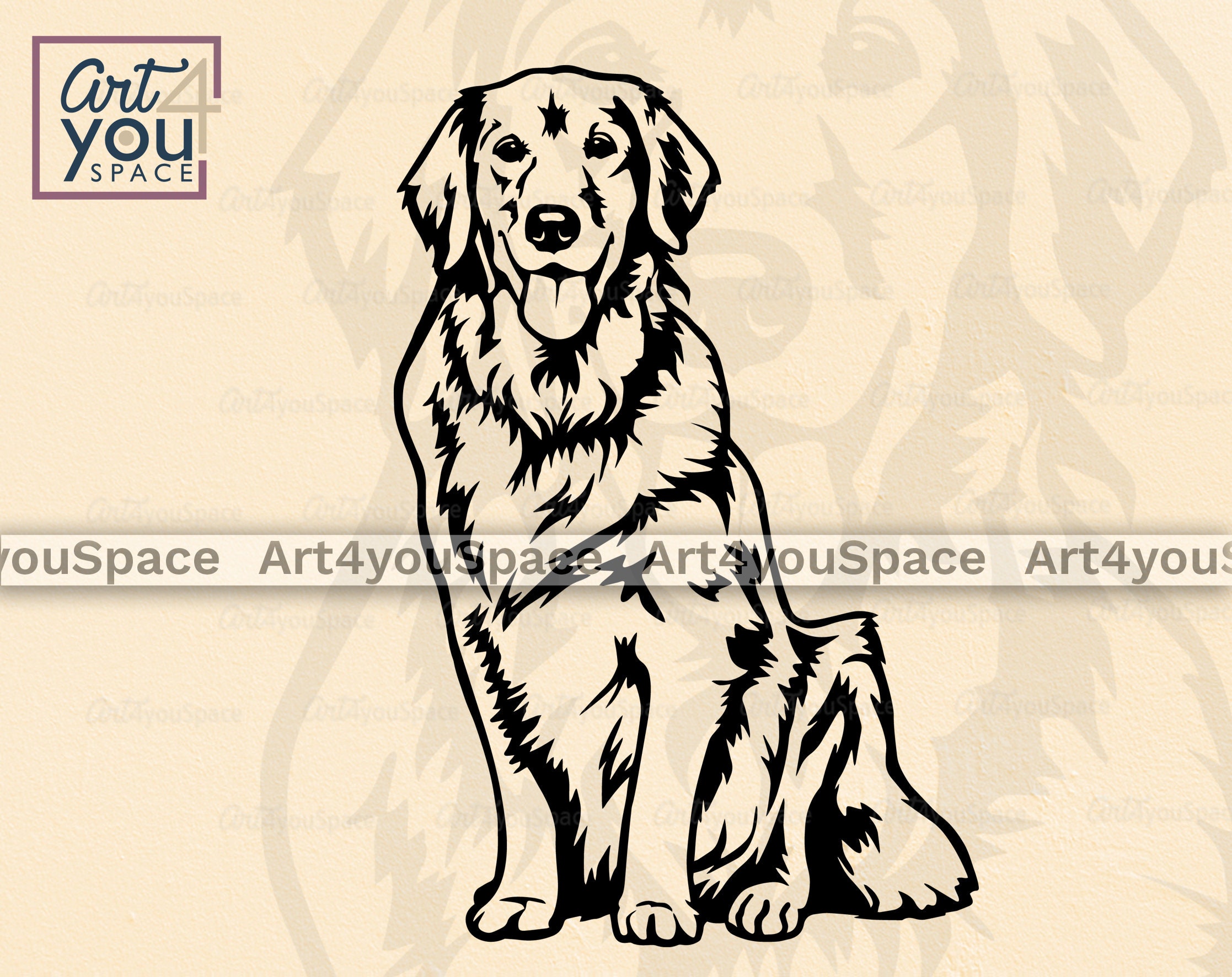 Golden Retriever SVG Goldie Clipart Dog Svg Files for - Etsy India
