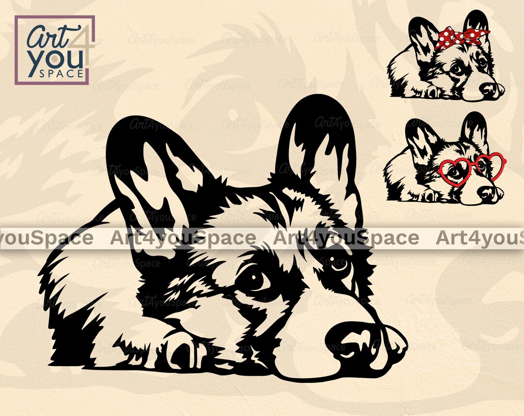 Corgi Svg, Dog Svg Files for Cricut, Cute Corgi Lying, Body, Download ...