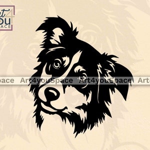 Mini Australian Shepherd, Aussie SVG, Dog Face Cricut Project, Aussie ...