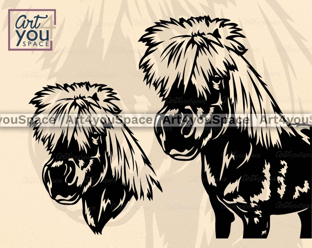Shetland Pony SVG, Cute Miniature Horse Head, Peekaboo Animal SVG, Farm ...