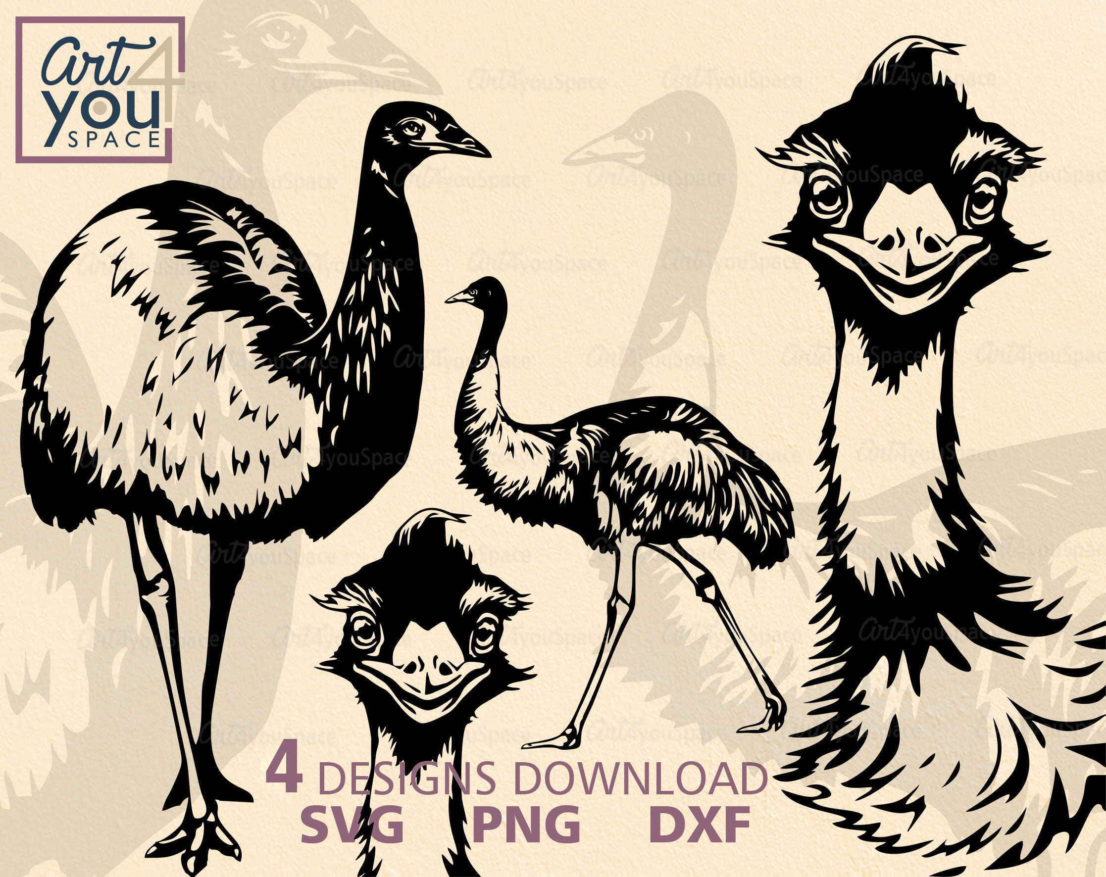Cute Emu Svg Cricut Australian Bird Vector Farm Animal Png - Etsy Australia