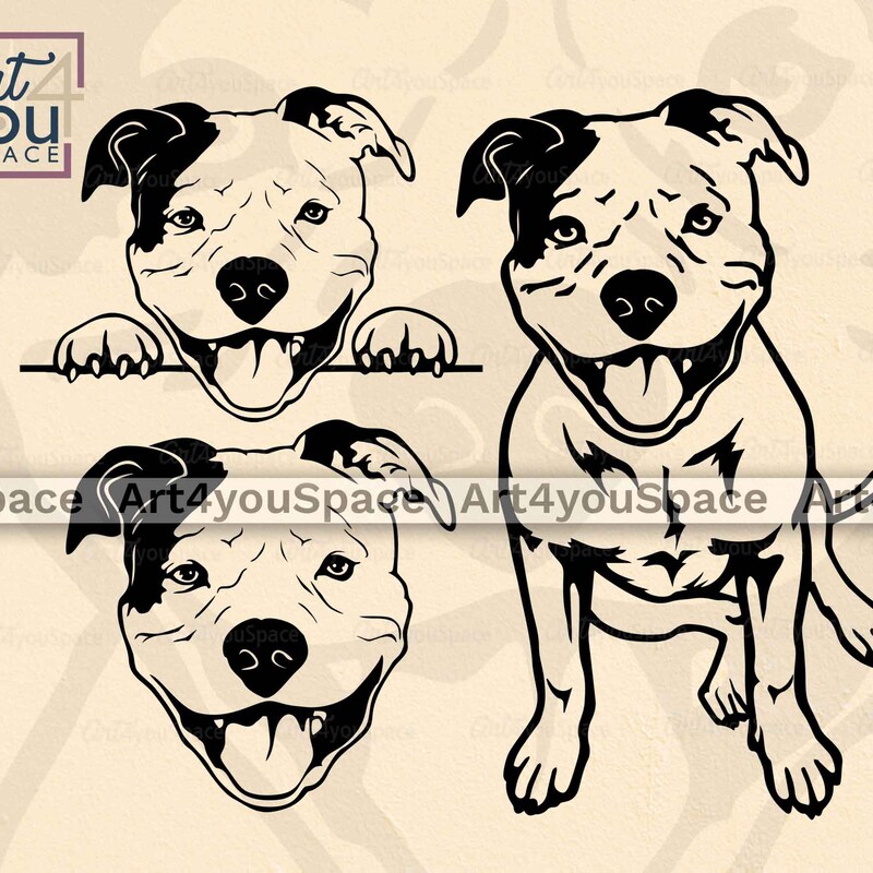 Pit Bull Svg - Etsy