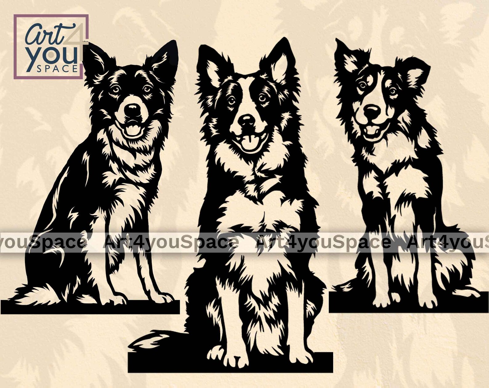 Border Collie Svg, Digital Download, Dog Svg Files for Cricut, Cnc ...