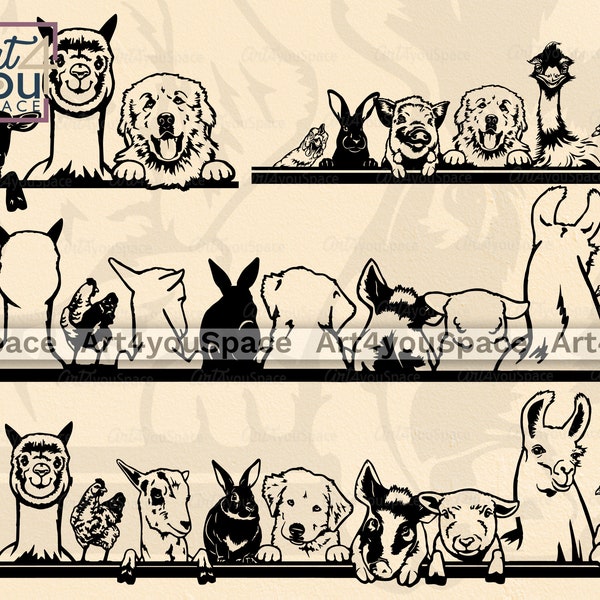 Rabbit and Chicken Logo - Etsy