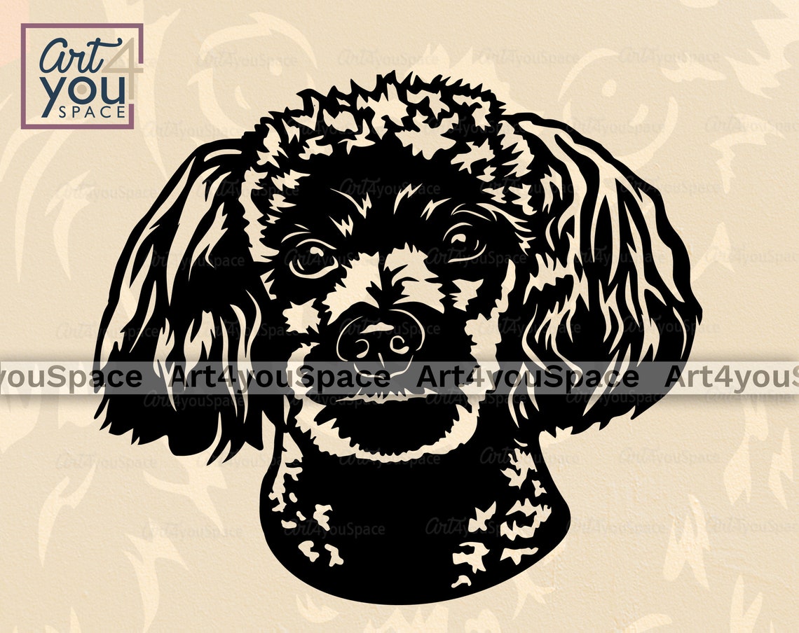 Poodle svg dog svg files for Cricut black Boodle Breed | Etsy