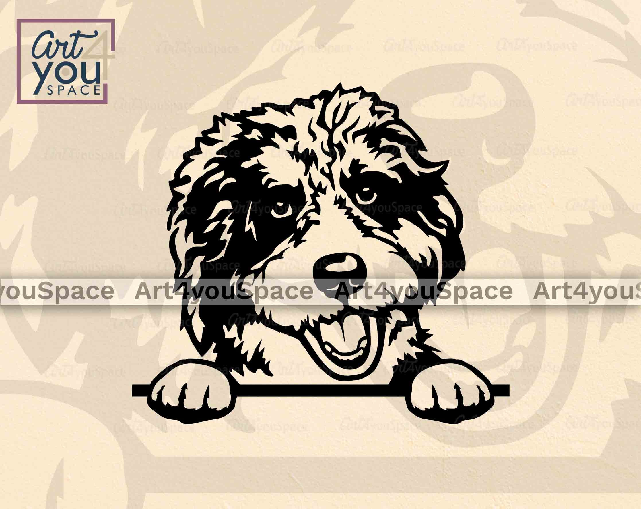 Aussiedoodle Dog Svg Files for Cricut, Doodle Breed Cute Clipart ...