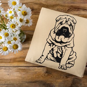 Shar Pei Svg, Dog Svg Files for Cricut, Face Head Clipart, Laser Cut ...