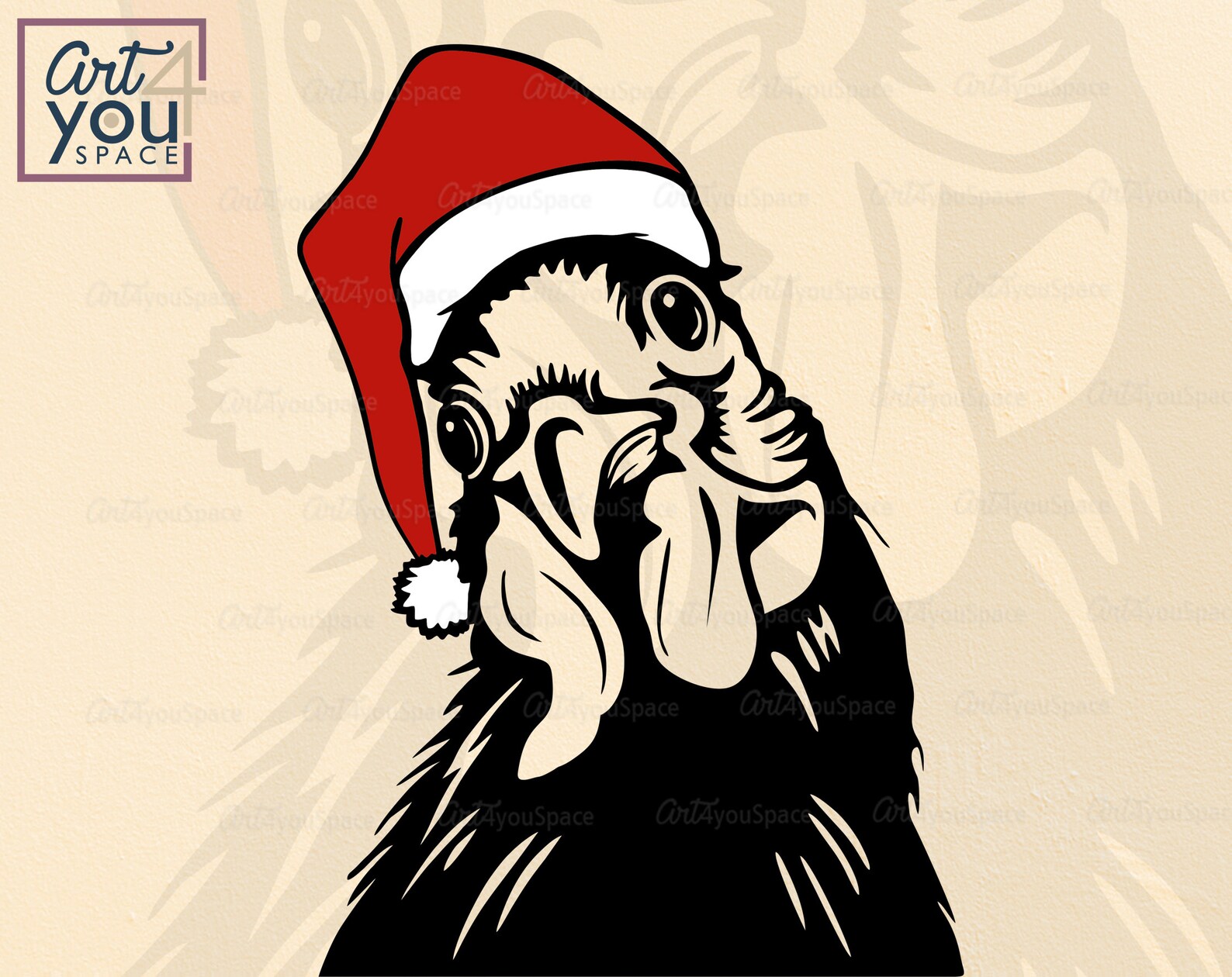 Christmas Chicken Svg Files for Cricut Farm Animal Santa Hat | Etsy