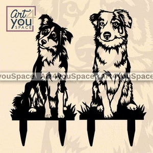 Miniature Australian Shepherd SVG Png DXF, Dog Cricut Project, Mini ...
