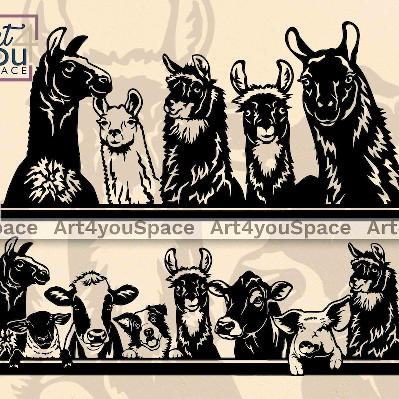Alpaca Svg - Etsy