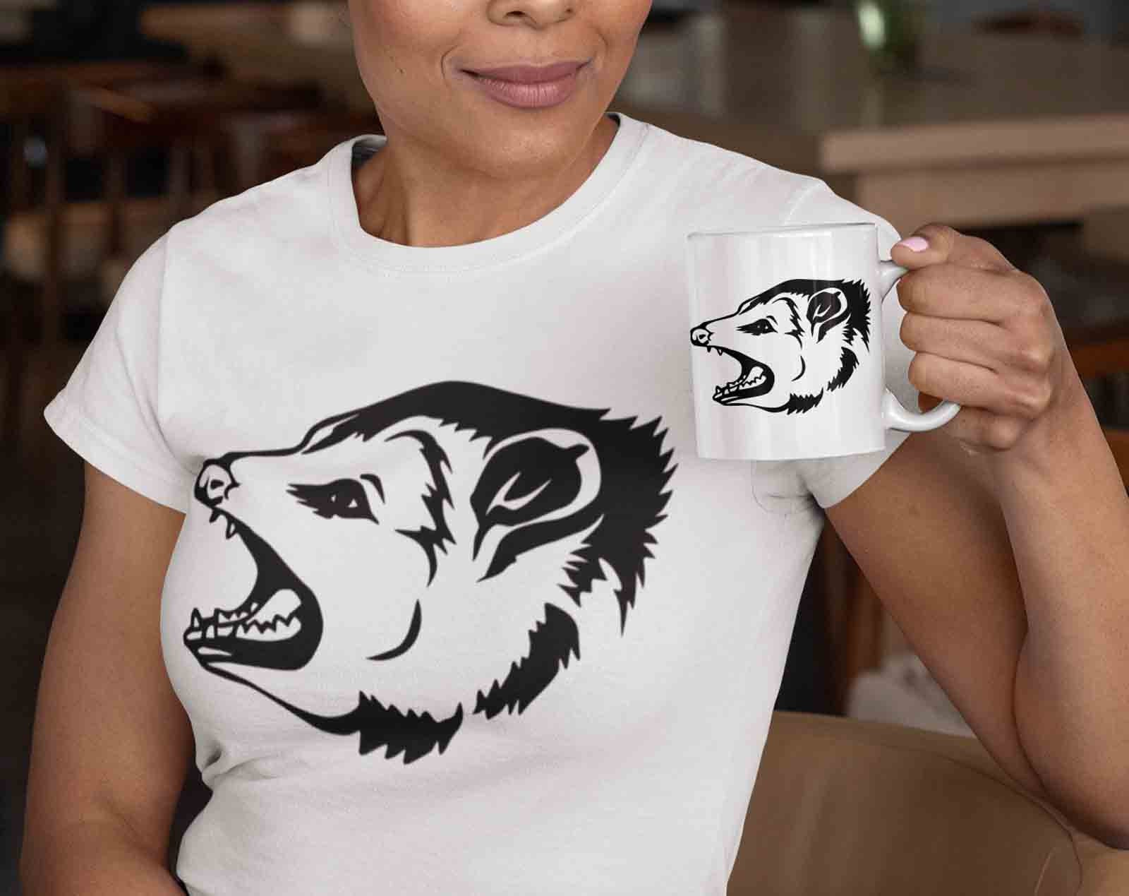 Opossum Svg, Possum Screaming Clipart, Woodland Animal, Wild Nature ...