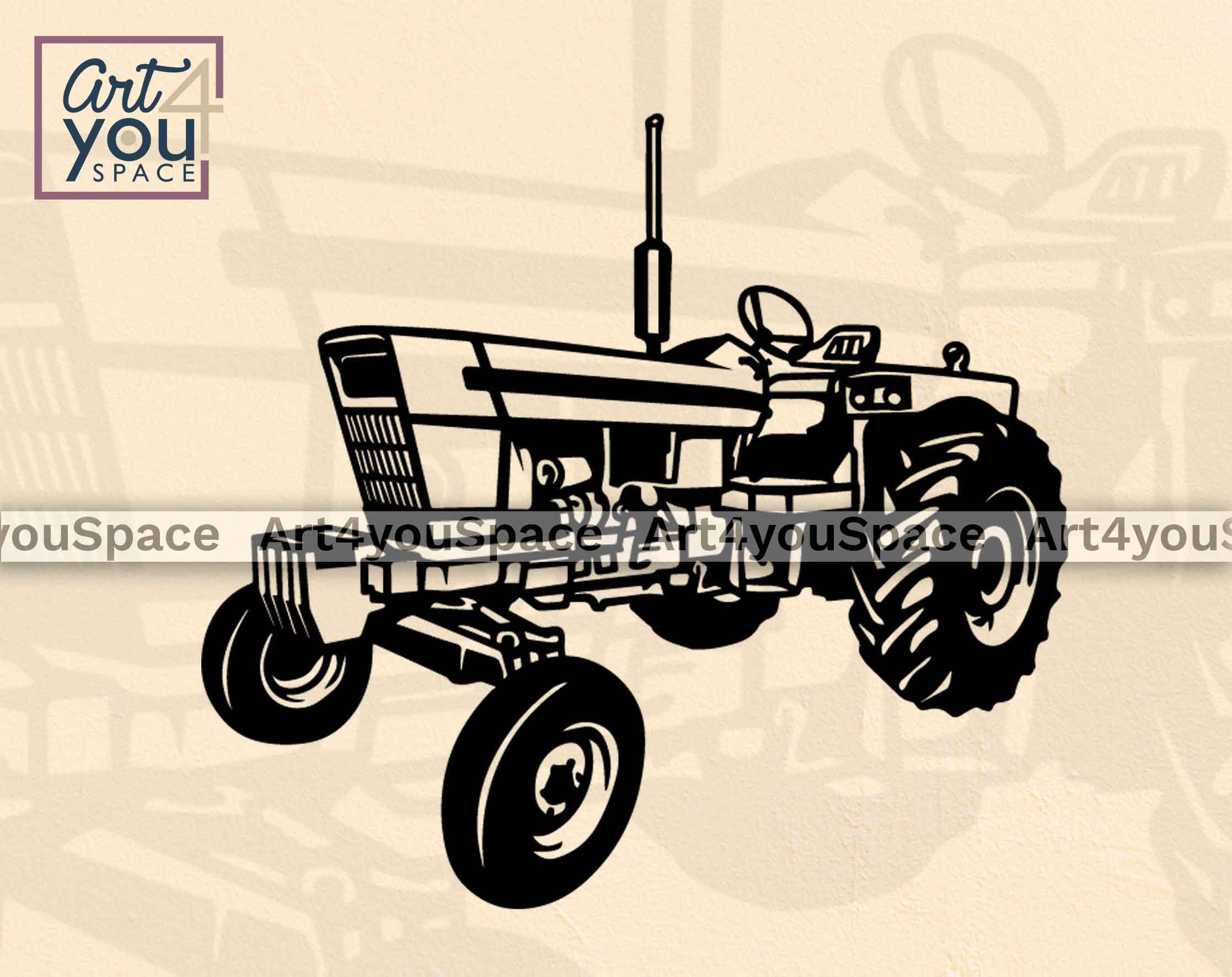 Tractor Svg, Farmer Clipart, Svg Files for Cricut, Silhouette, Cnc ...