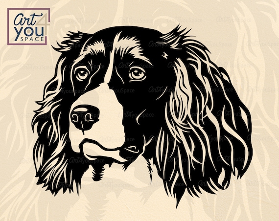 English Springer Spaniel Svg Dog Svg Files for Cricut Face - Etsy