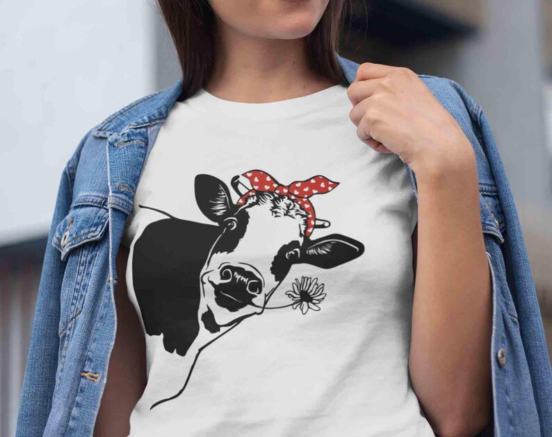 Heifer Svg, Dairy Cow Png Bandana, Svg Files for Cricut, Peek a Boo ...