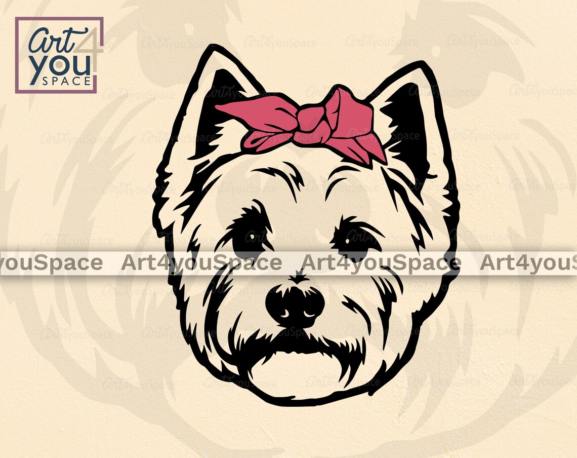 West Highland White Terrier svg Westie mom clipart dog svg | Etsy