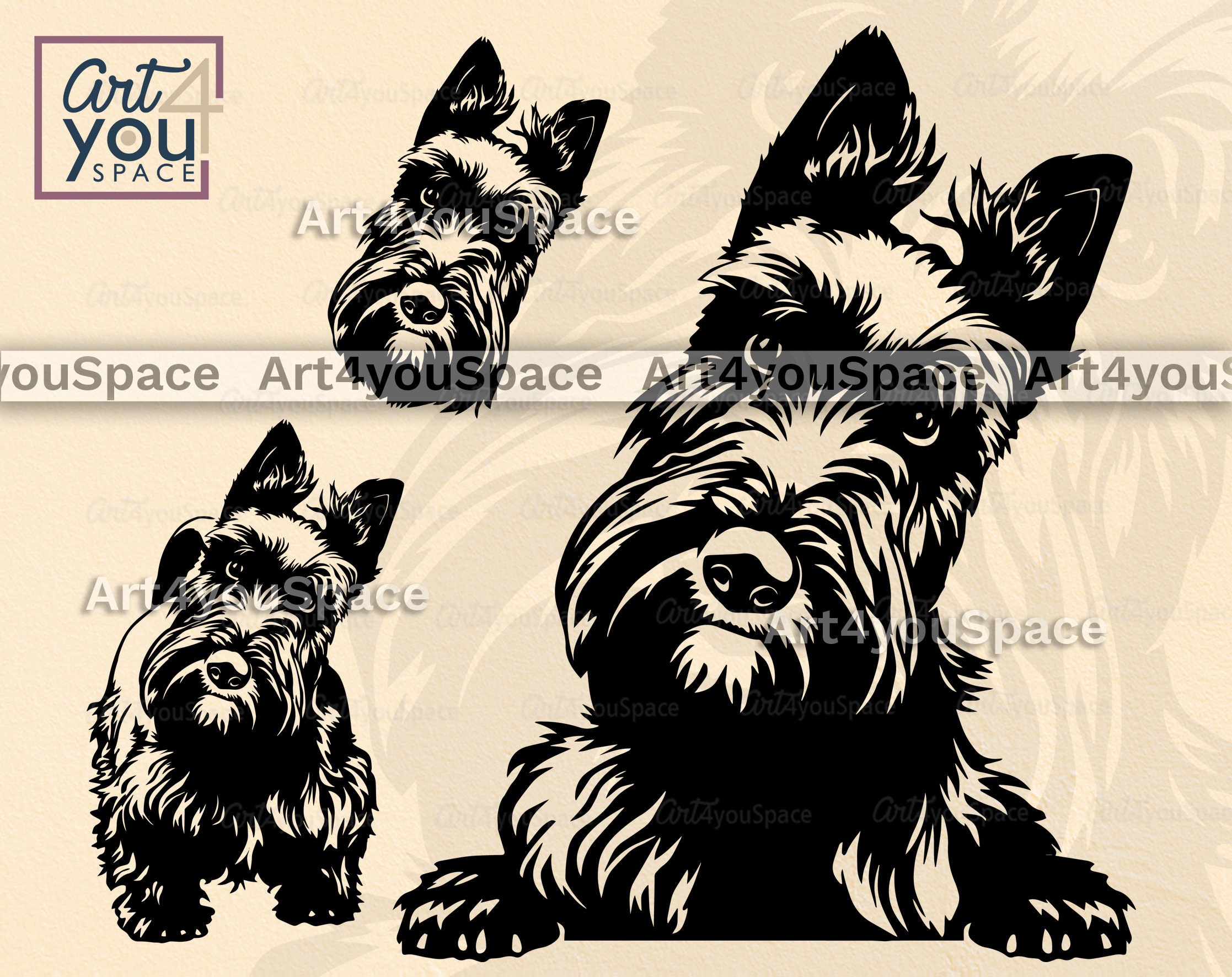 Scottish Terrier SVG Dog Svg Files for Cricut Scottie - Etsy UK