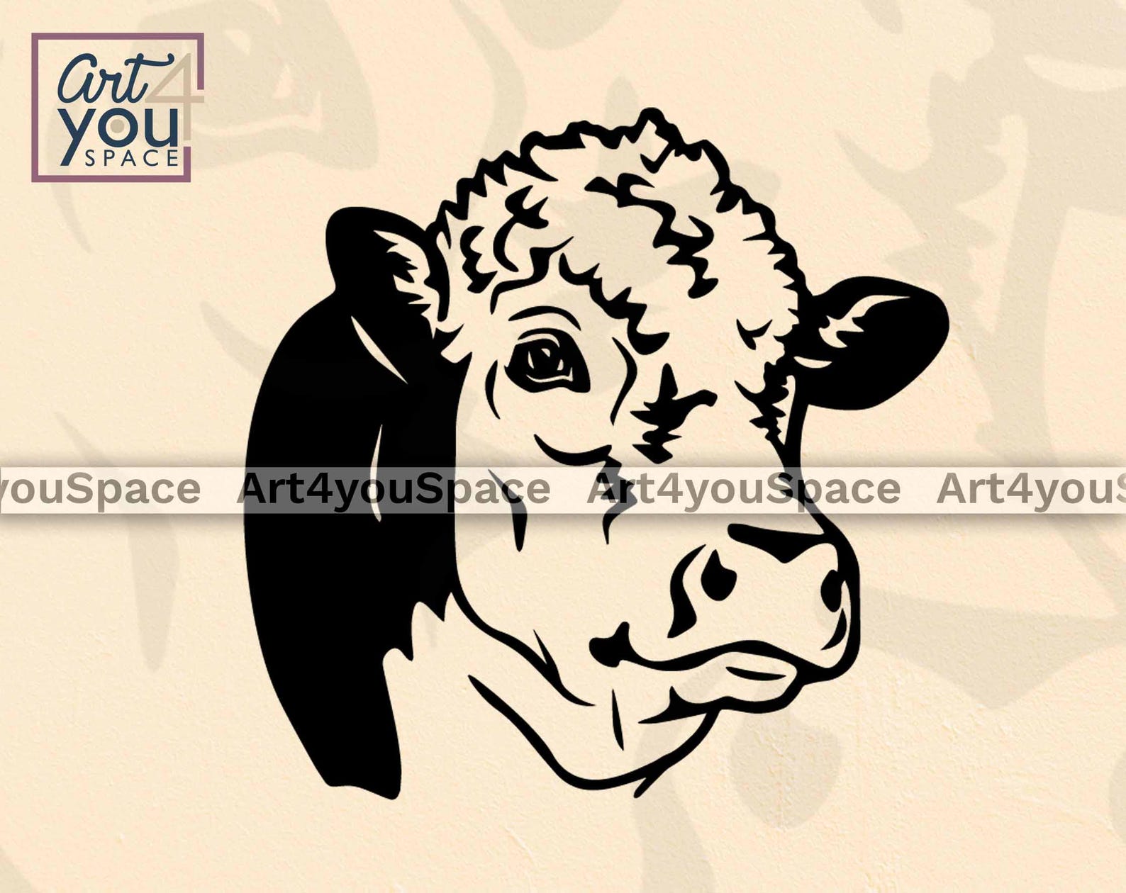 Hereford SVG, Cow Face Svg, Heifer PNG Download, Farm Animal Clipart ...