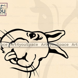 Funny Bunny Svg, Rabbit Vector, Peeking Animal Clipart Download, Easter ...