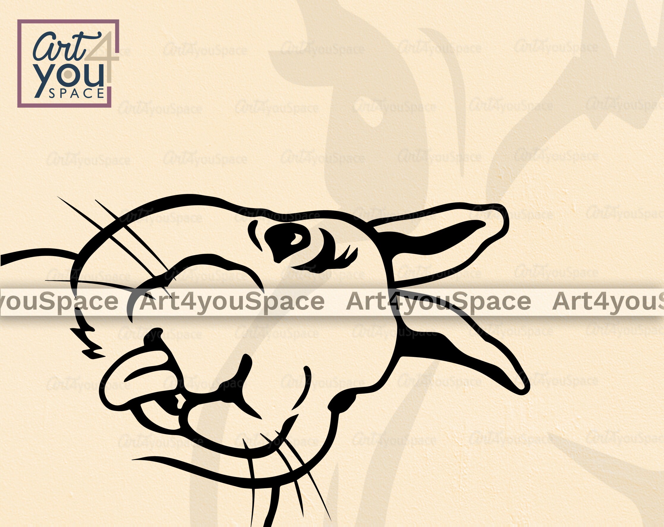 Funny Bunny Svg Rabbit Vector Peeking Animal Clipart - Etsy