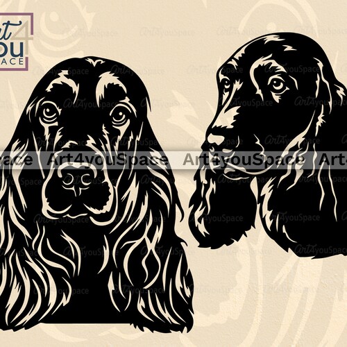 English Cocker Spaniel Svg Dog Svg File for Cricut Face - Etsy Canada