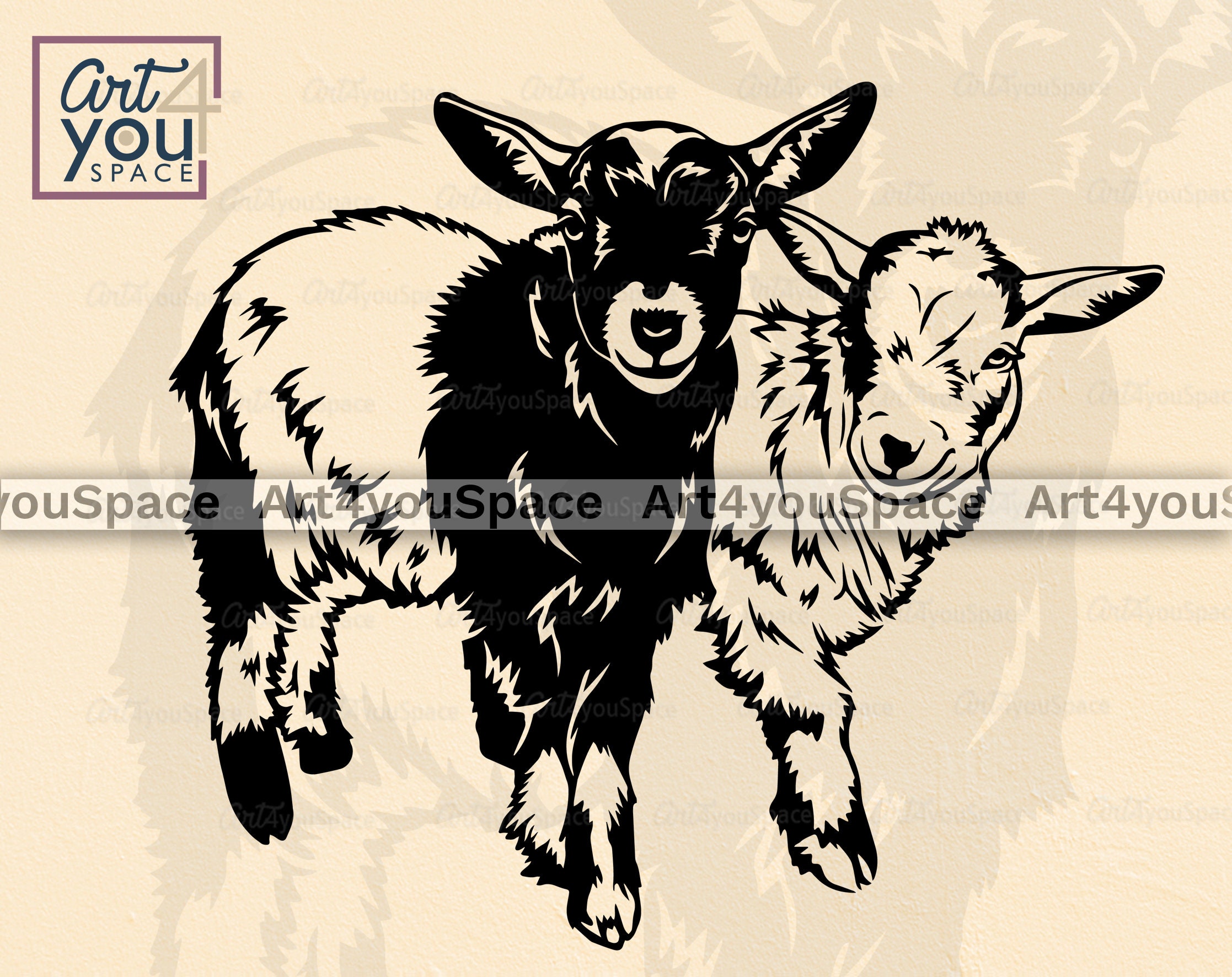 Goat Svg File for Cricut Cute Farm Animal Clipart Farmhouse - Etsy