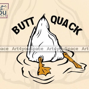 Duck Svg, Butt Quack, Cricut Projects, Funny Geese Png, Summer Clipart ...