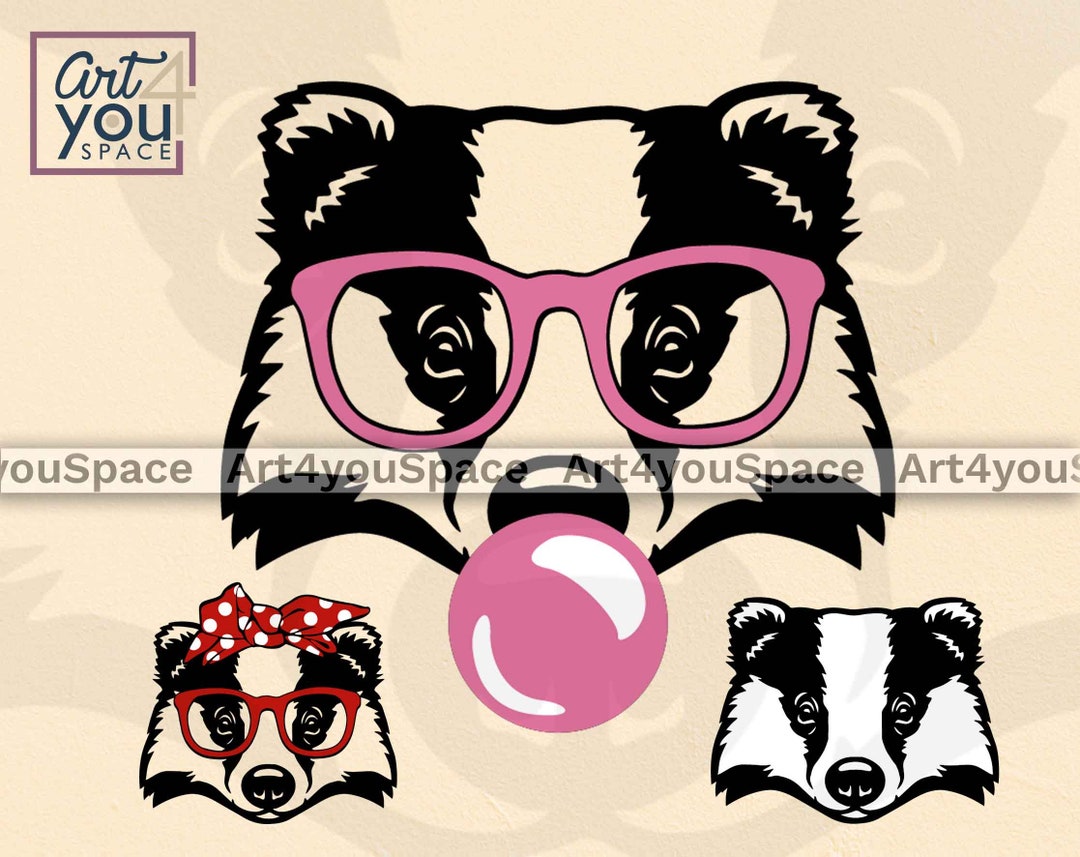 Badger SVG Files Cricut, Woodland Vector, Mascot Clipart, Zoo Animal ...