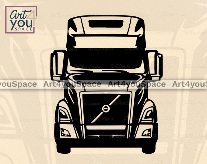 Semi Trailer SVG Files for Cricut, Tractor Truck Clipart, Moving Car ...