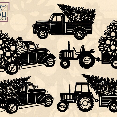Christmas Tree Truck Plasma Dxf File Plasma Laser - Etsy