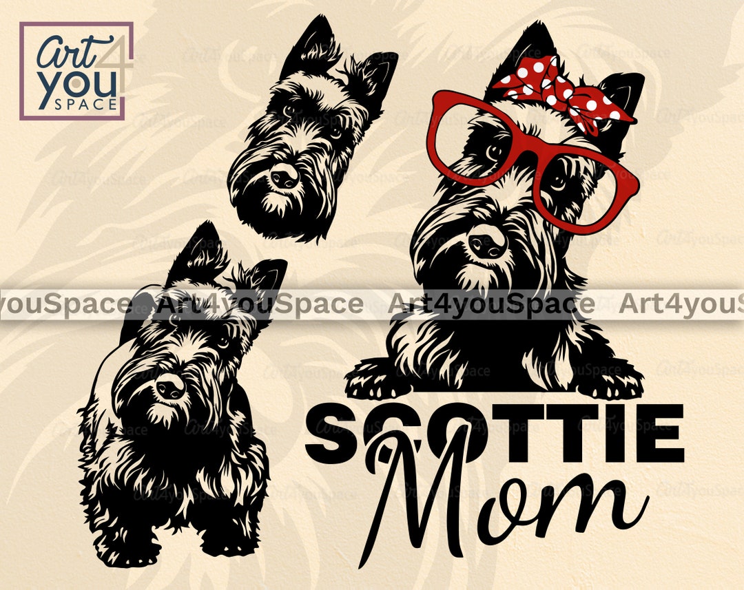 Scottish Terrier SVG, Dog Svg Files for Cricut, Scottie Clipart, Breed ...