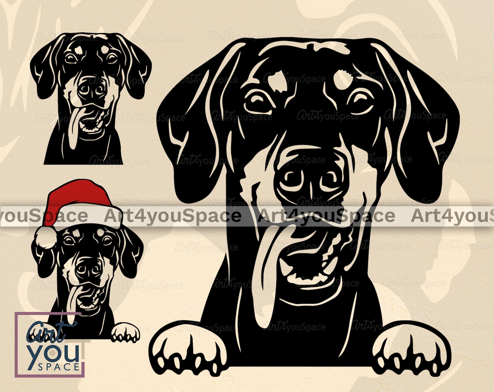 Doberman Svg Dog SVG Files for Cricut Doberman Pinscher - Etsy